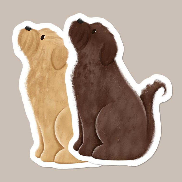 Cockapoo / Cavapoo / Doodle sticker - Woof by Hollie