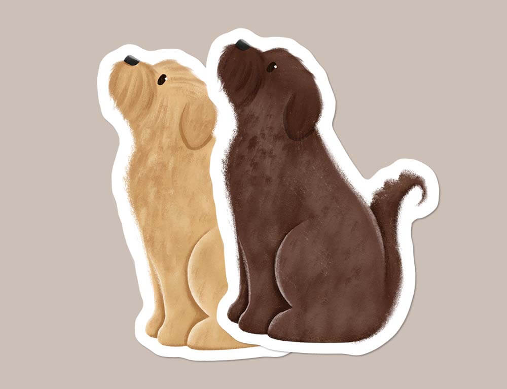 Cockapoo / Cavapoo / Doodle sticker - Woof by Hollie