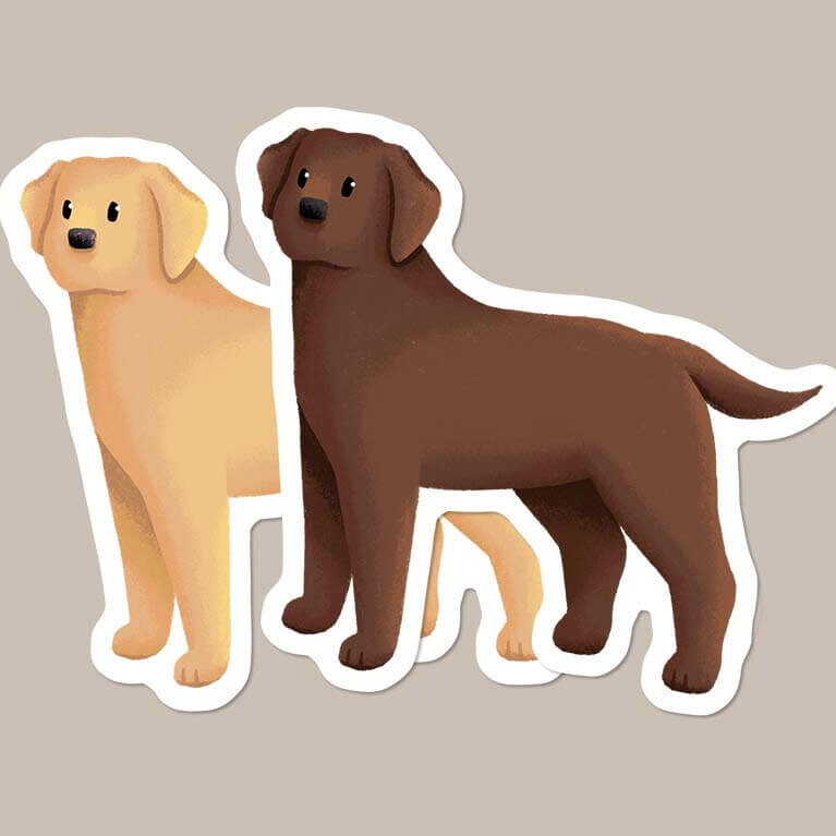 Labrador sticker - Woof by Hollie