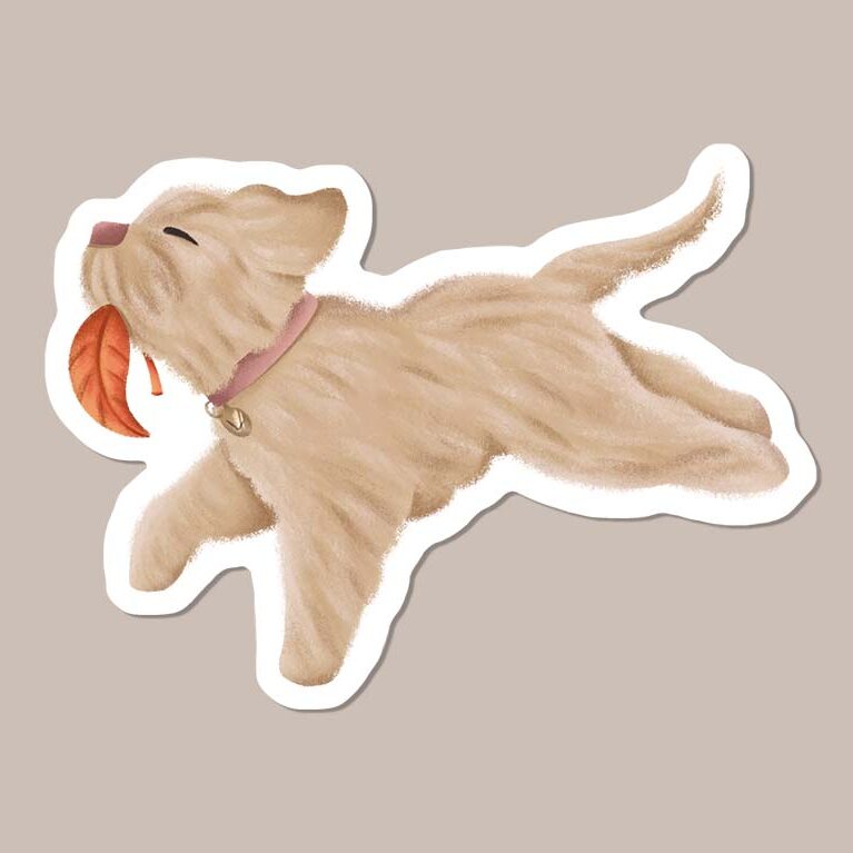 Cockapoo / Cavapoo / Doodle sticker - Woof by Hollie