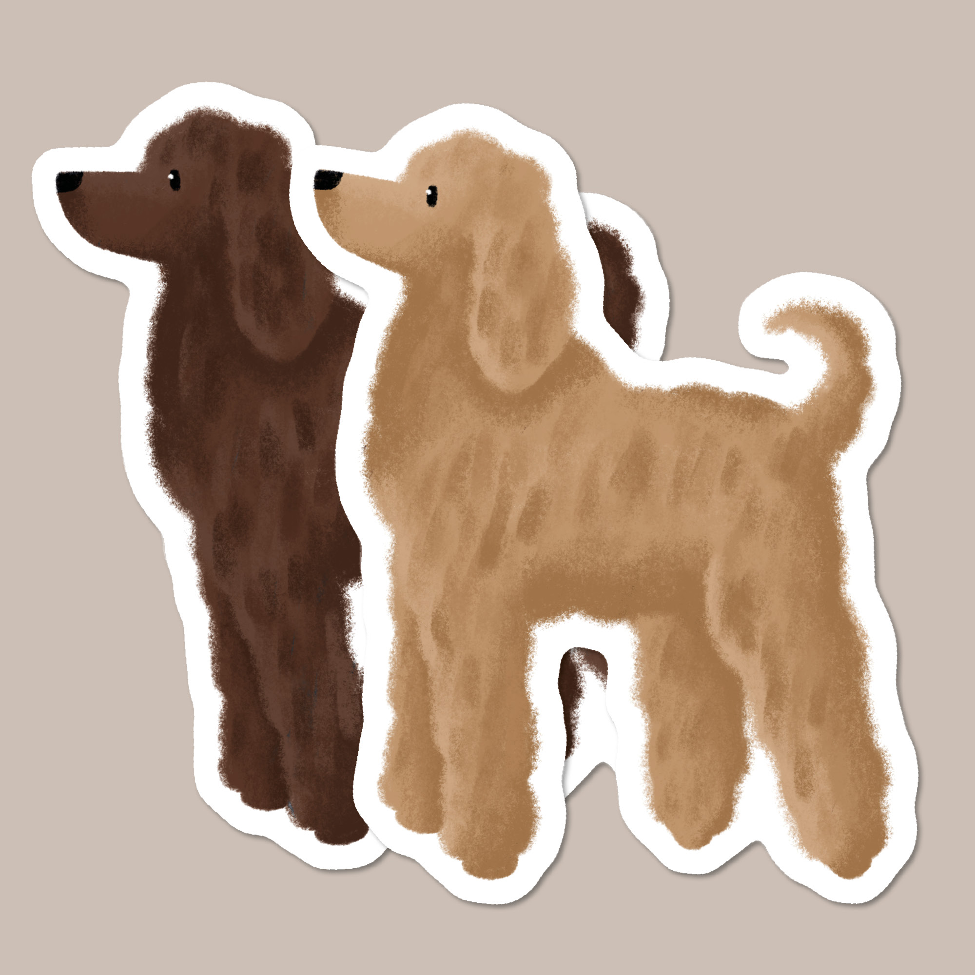 Poodle sticker - Woof by Hollie