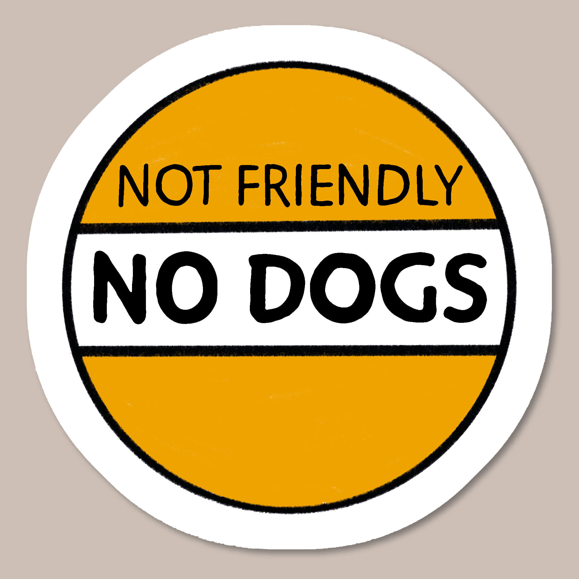 Dogs in Orange Awareness Sticker - Woof by Hollie