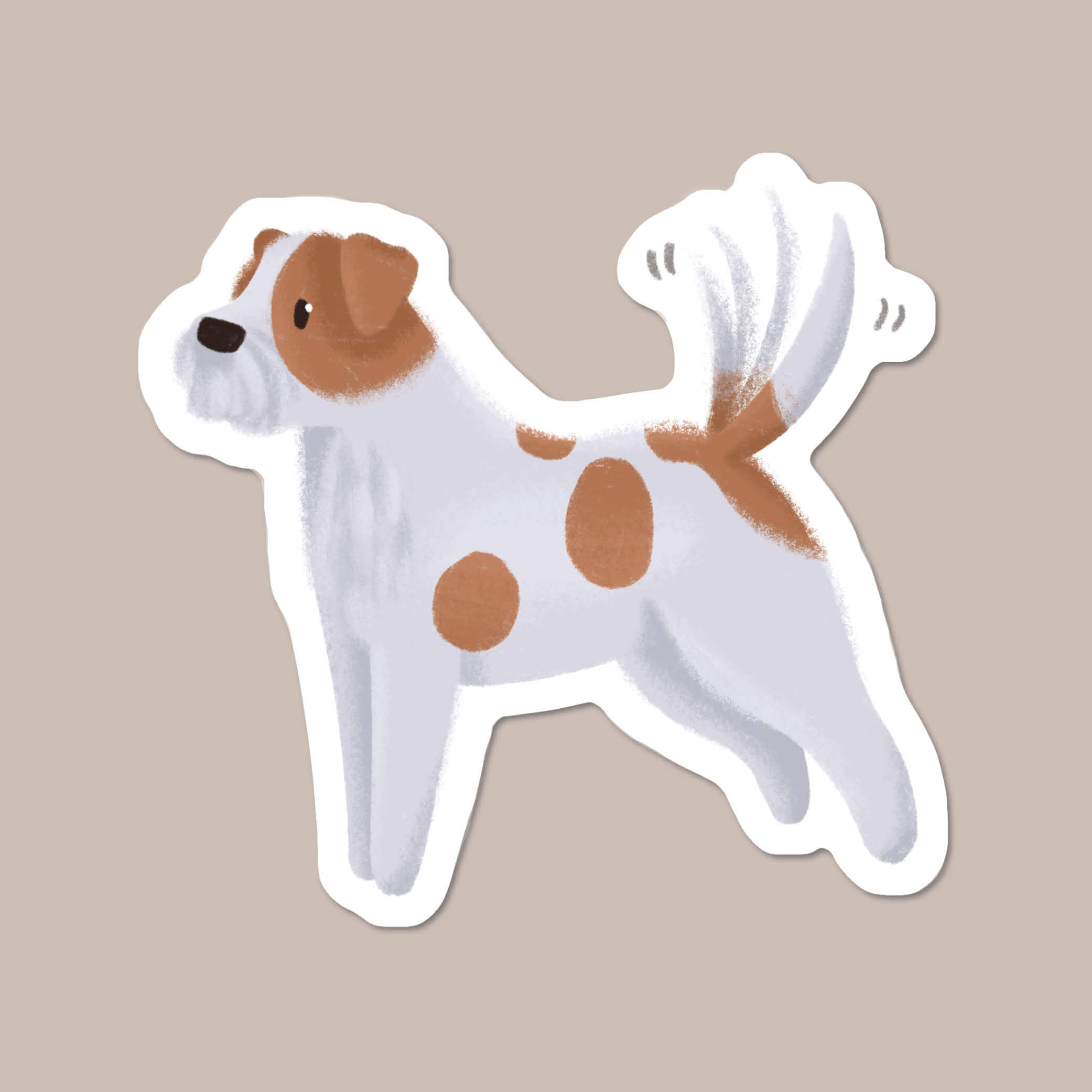 Jack Russell Terrier sticker - Woof by Hollie