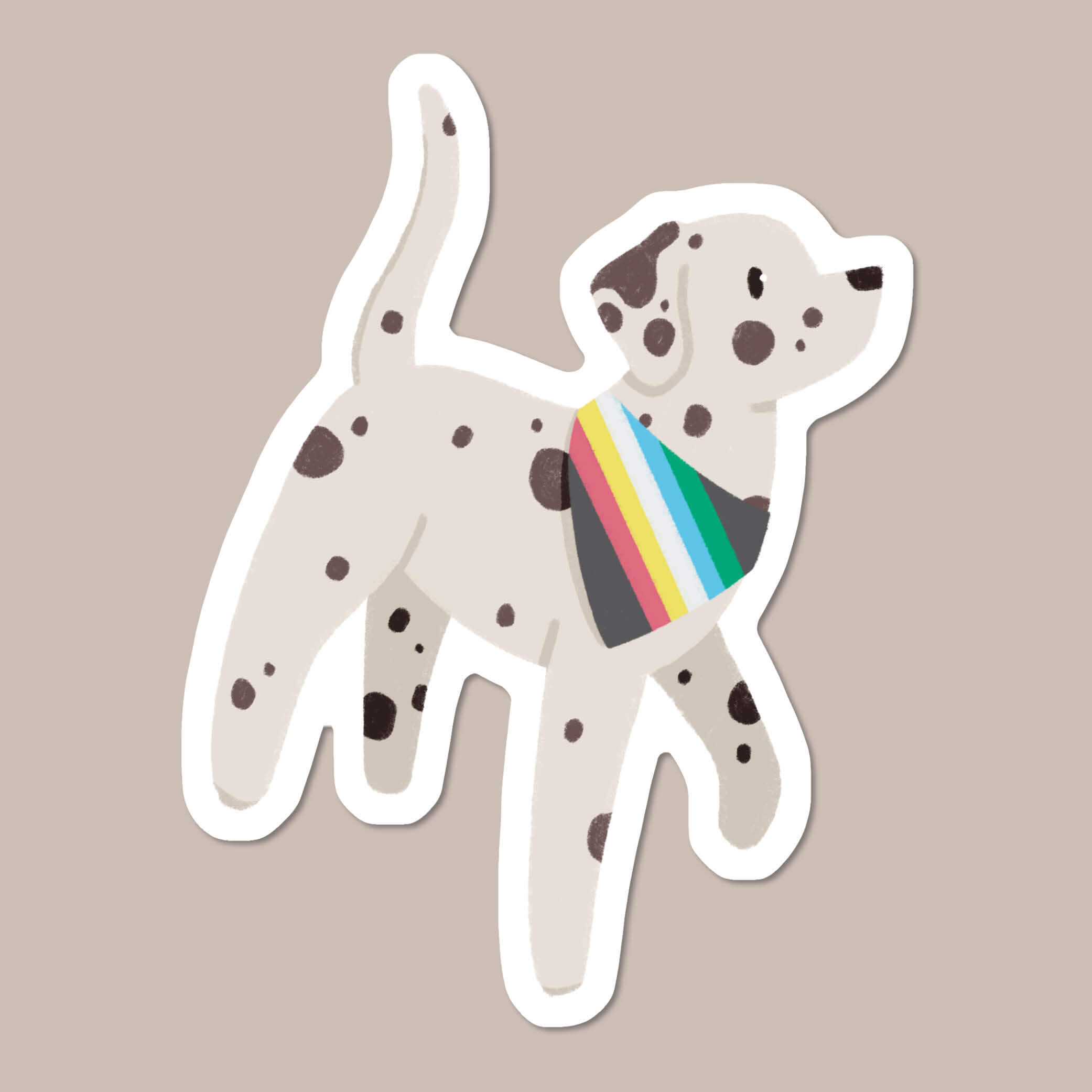Dalmatian Disability Pride sticker - Woof by Hollie