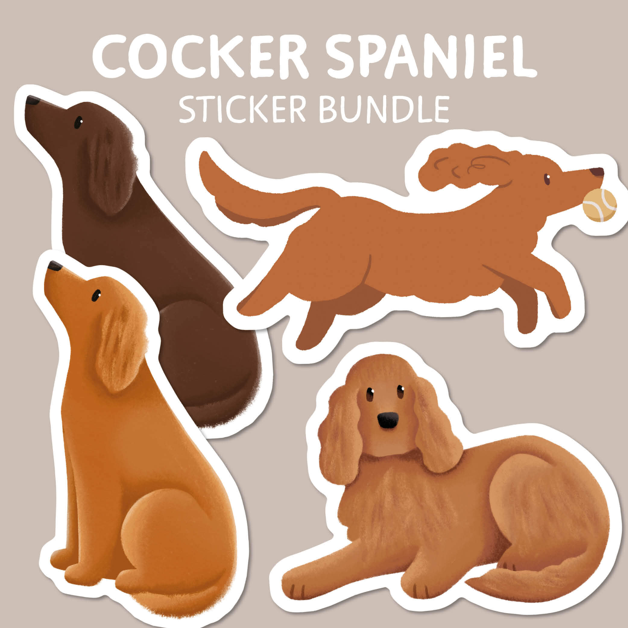 Cocker Spaniel Sticker Bundle • Woof by Hollie