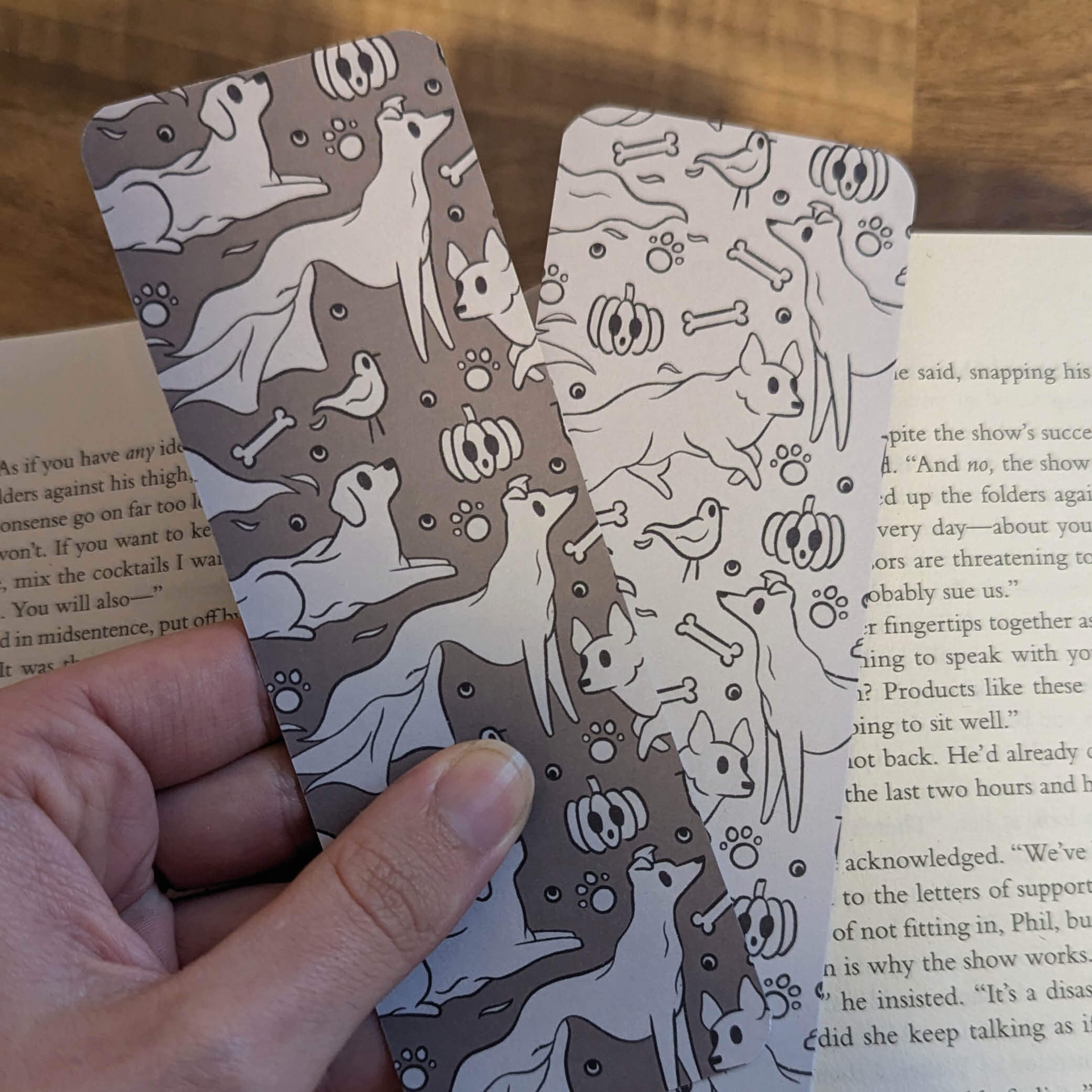 Happy Howl-O-Ween Dog Bookmark • Woof by Hollie