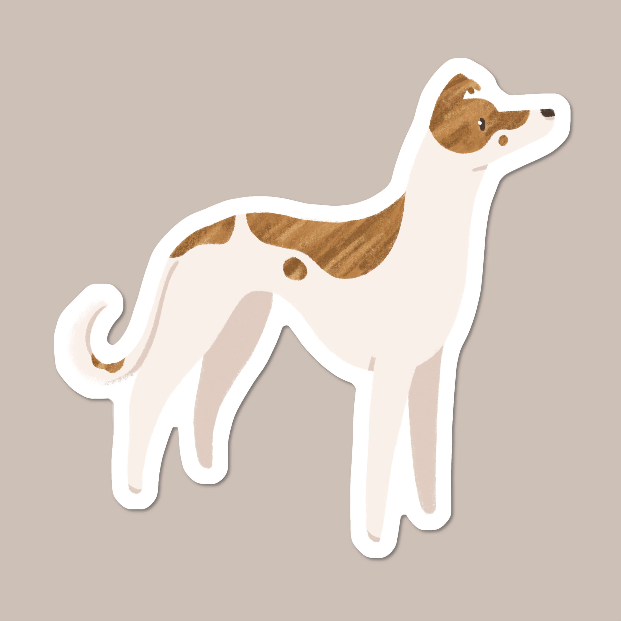 Greyhound sticker • Woof by Hollie