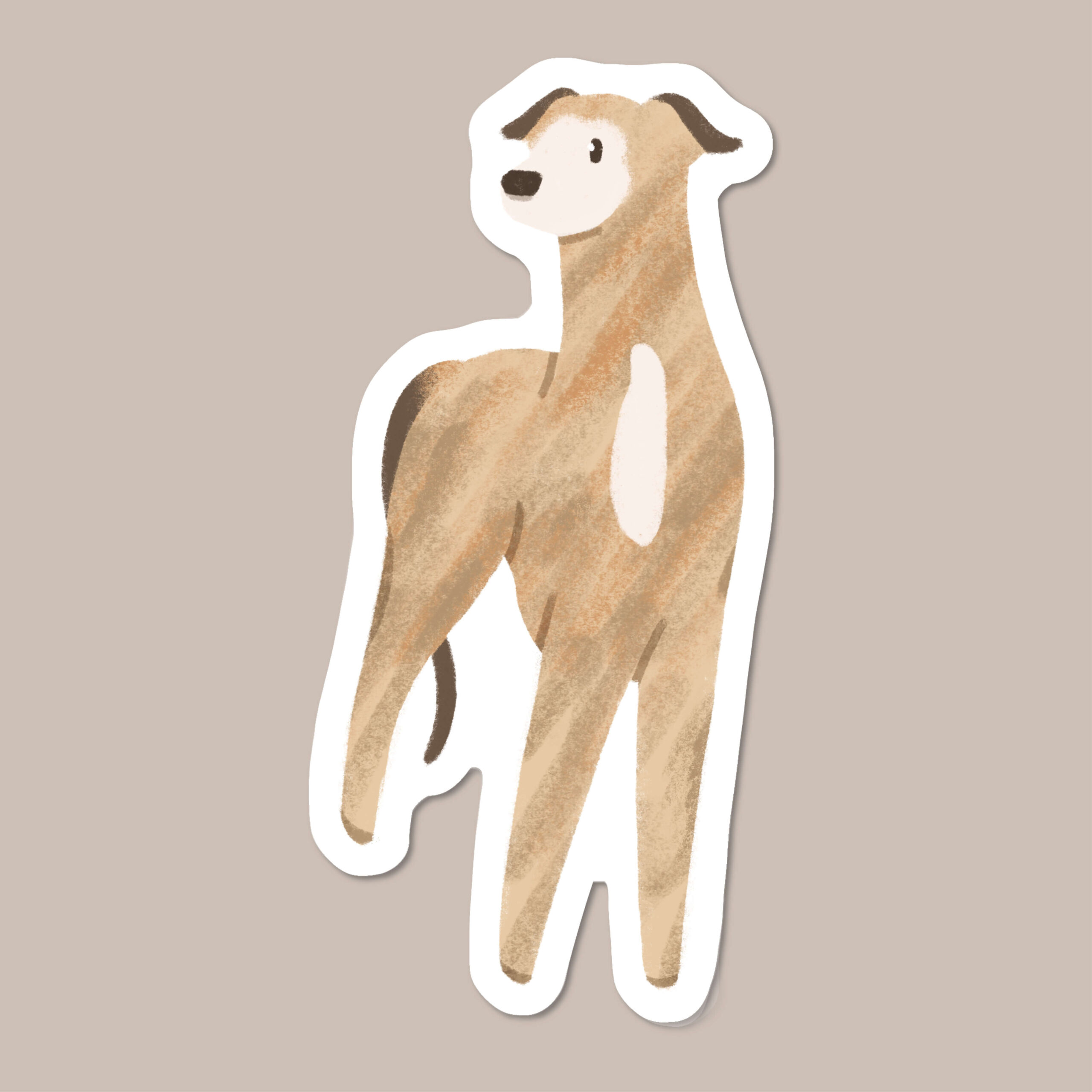 Lurcher sticker - Woof by Hollie