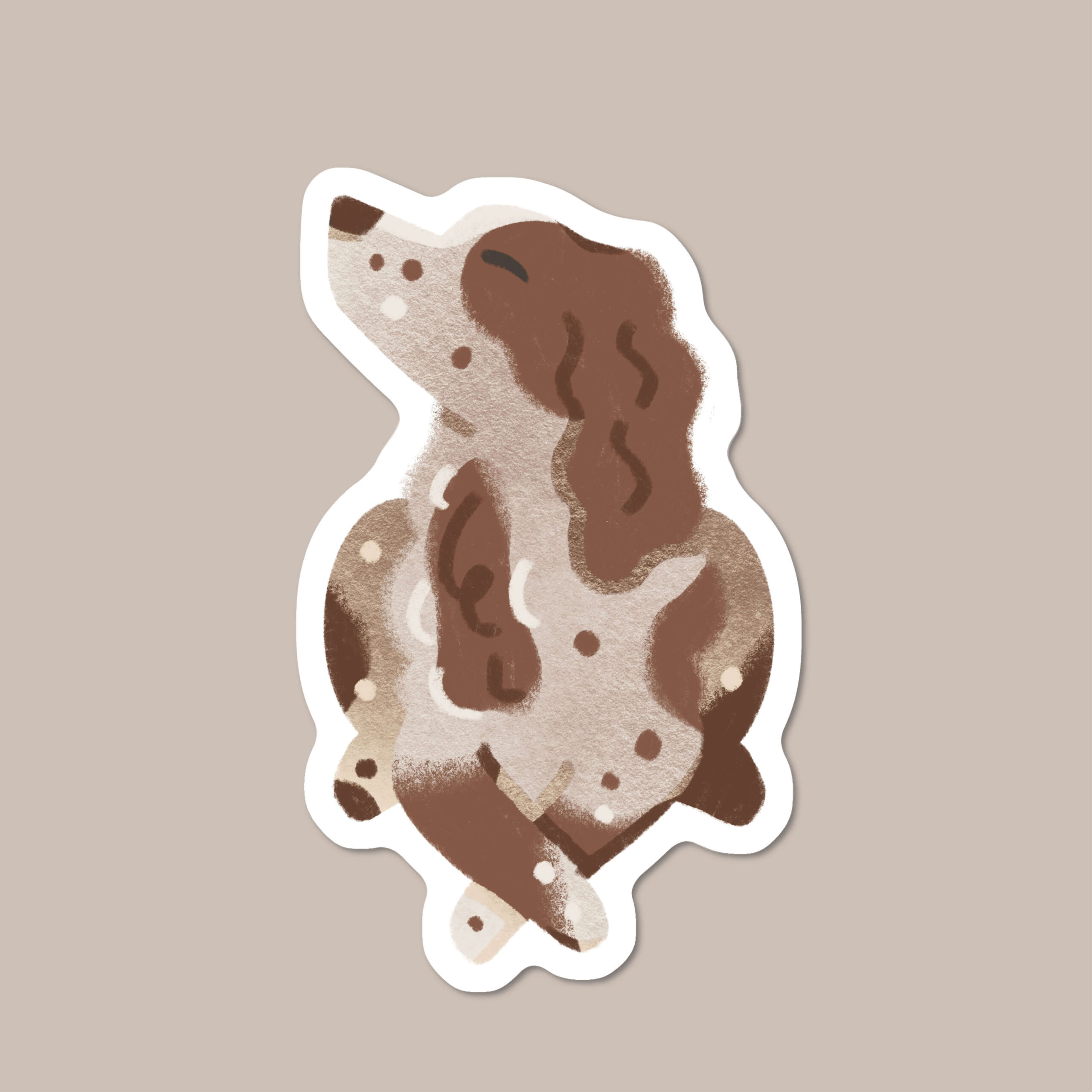 Sprocker Spaniel sticker - Woof by Hollie